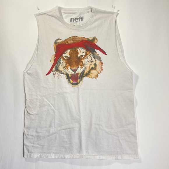 Neff | Shirts | Neff Tiger Graphic Sleeveless Oversized Tshirt Tank Top ...